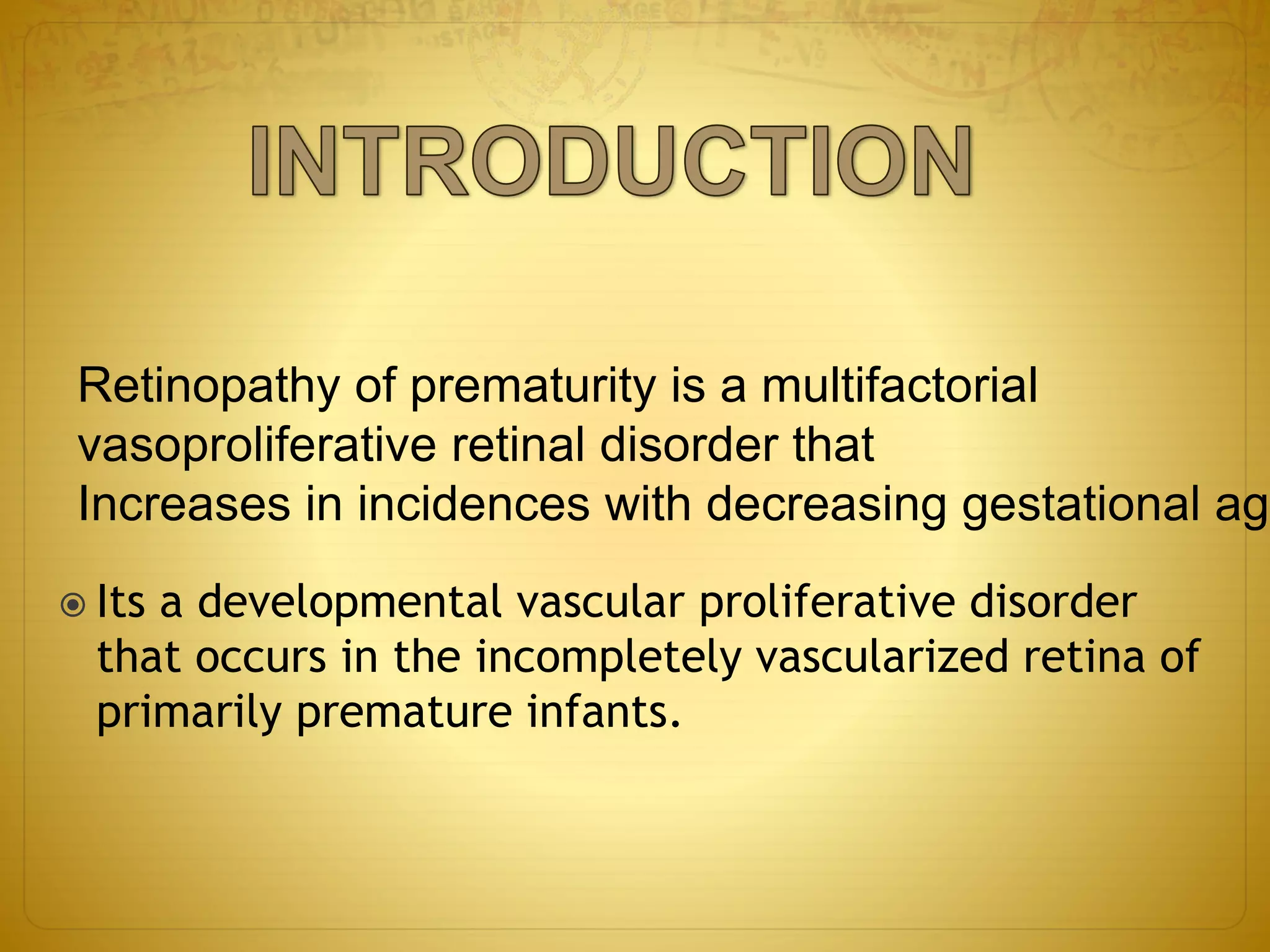 Retinopathy of prematurity | PPTX