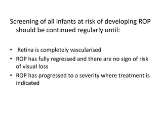 Retinopathy of prematurity | PPTX | Pregnancy | Reproductive Health