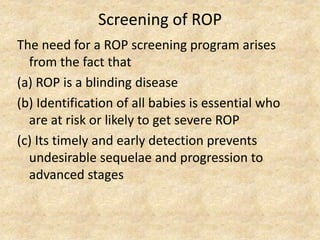Retinopathy of prematurity | PPTX