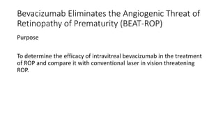 Retinopathy of prematurity | PPTX
