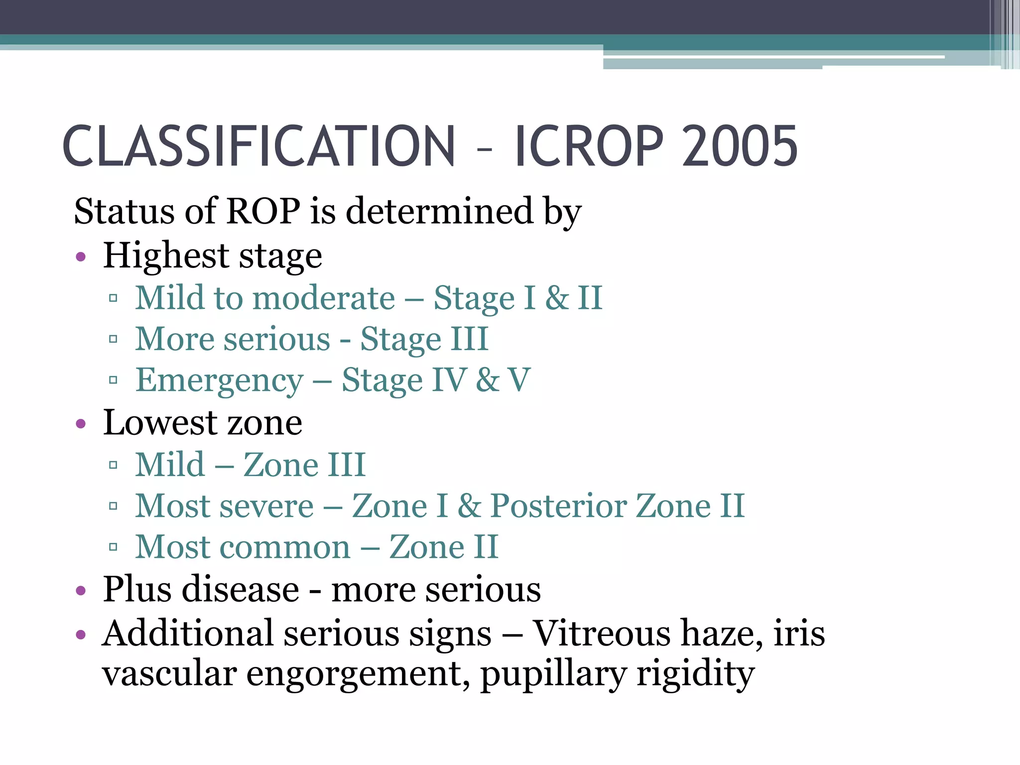 Retinopathy of prematurity | PPTX
