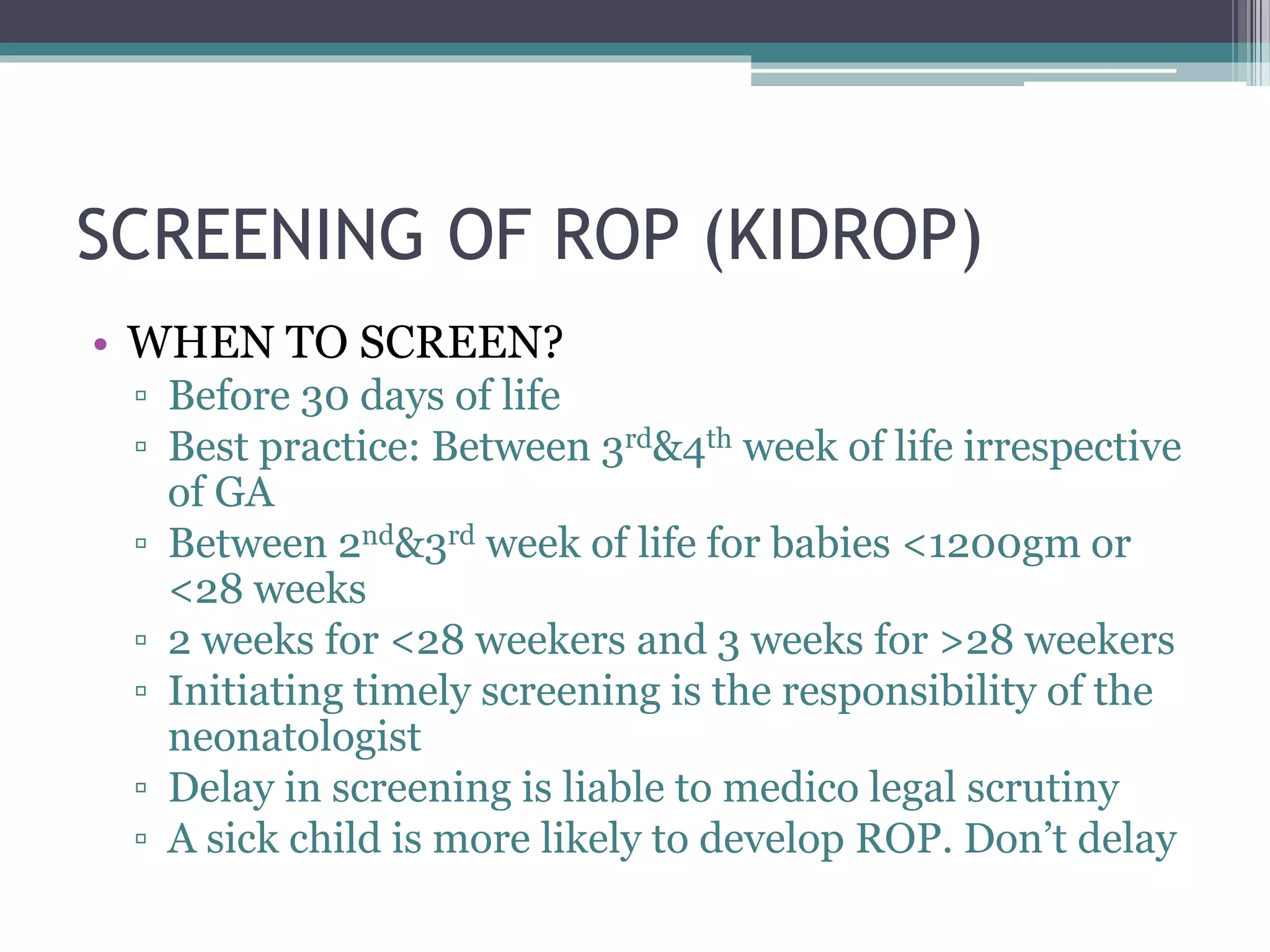 Retinopathy of prematurity | PPTX