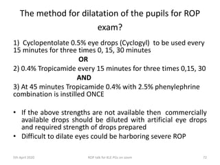 DR WANI'S TALK ON Retinopathy of prematurity | PPTX