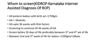 Retinopathy of prematurity recommendations for screening | PPT