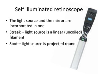 Retinoscope and retinoscopy | PPTX