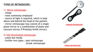 Presentation on Retinoscopy and it's applied aspects | PPTX