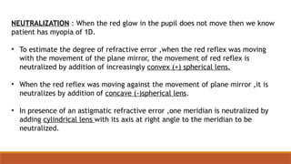 Presentation on Retinoscopy and it's applied aspects | PPTX