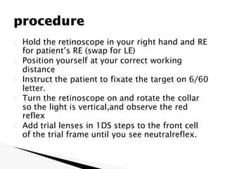 Retinoscopy ppt | PDF
