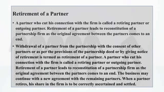 Retirement and Death of Partner | PPTX