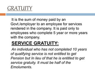 Retirement benefits | PPTX