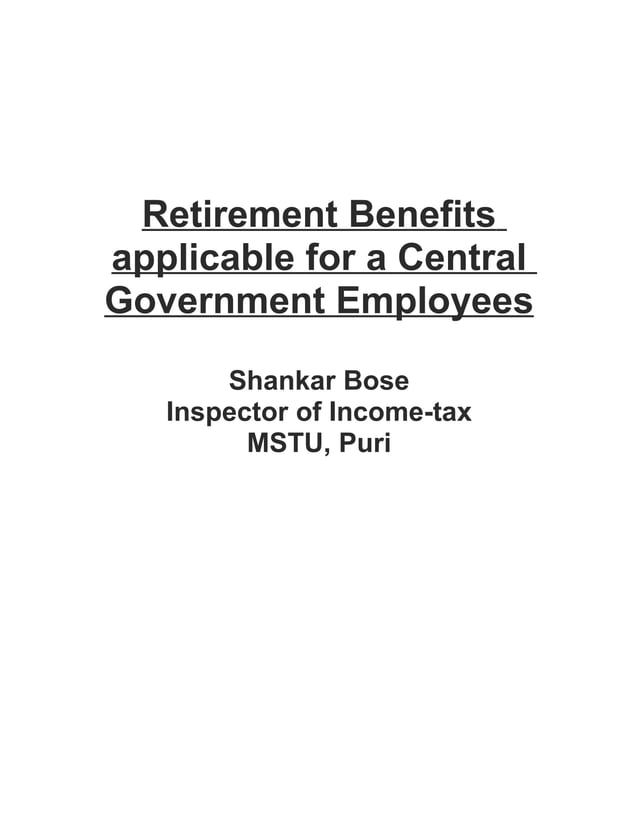 Retirement benefits.bose | Life Insurance | Insurance