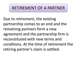 Retirement of a partner by N. Bala Murali Krishna | PPTX