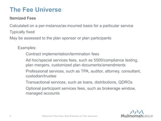 Retirement Plan Fees: Best Practices for Plan Sponsors | PPTX