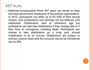 Need and Types of Retirement Plans | PPTX