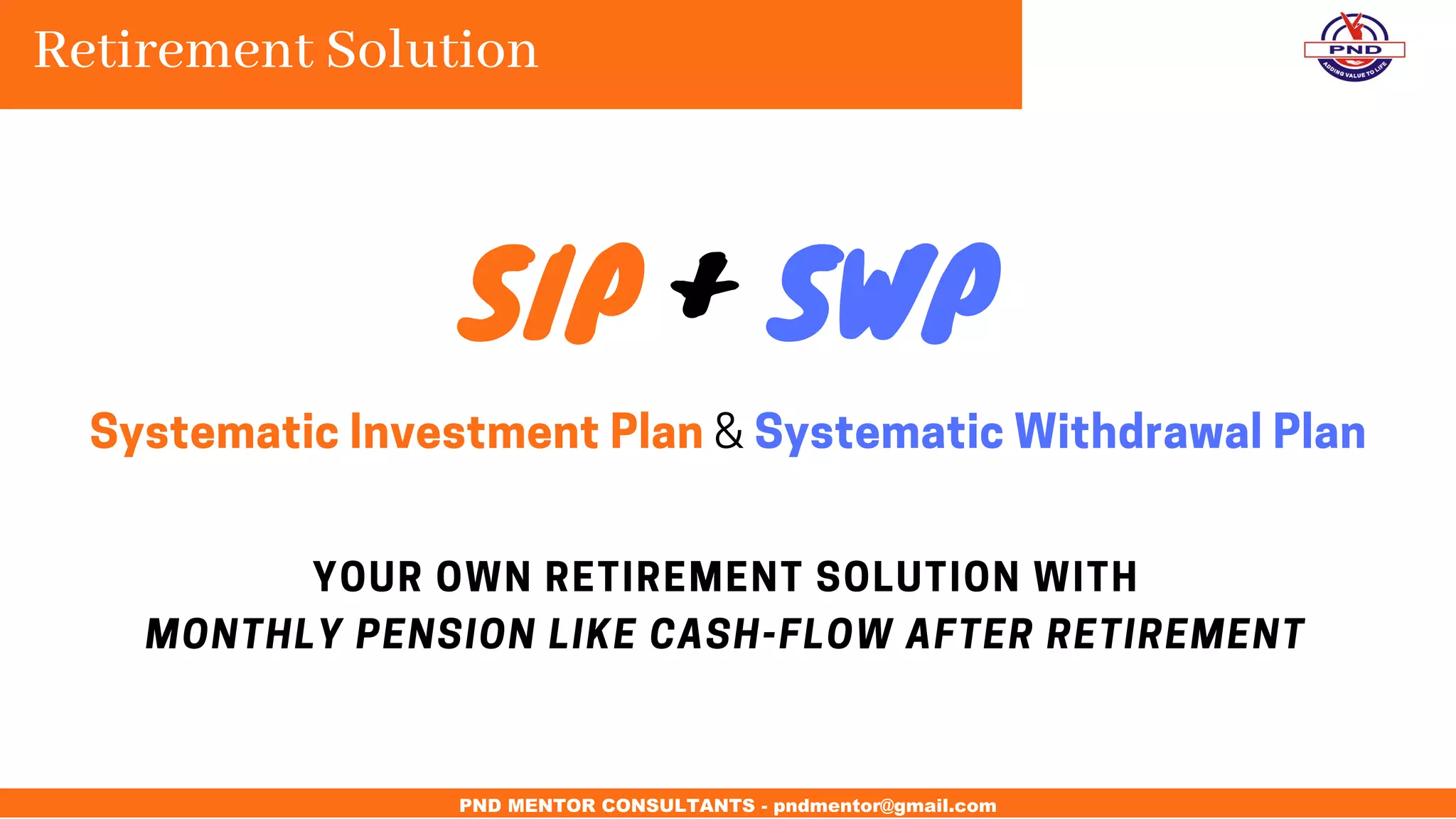 Retirement solution SIP & SWP | PDF