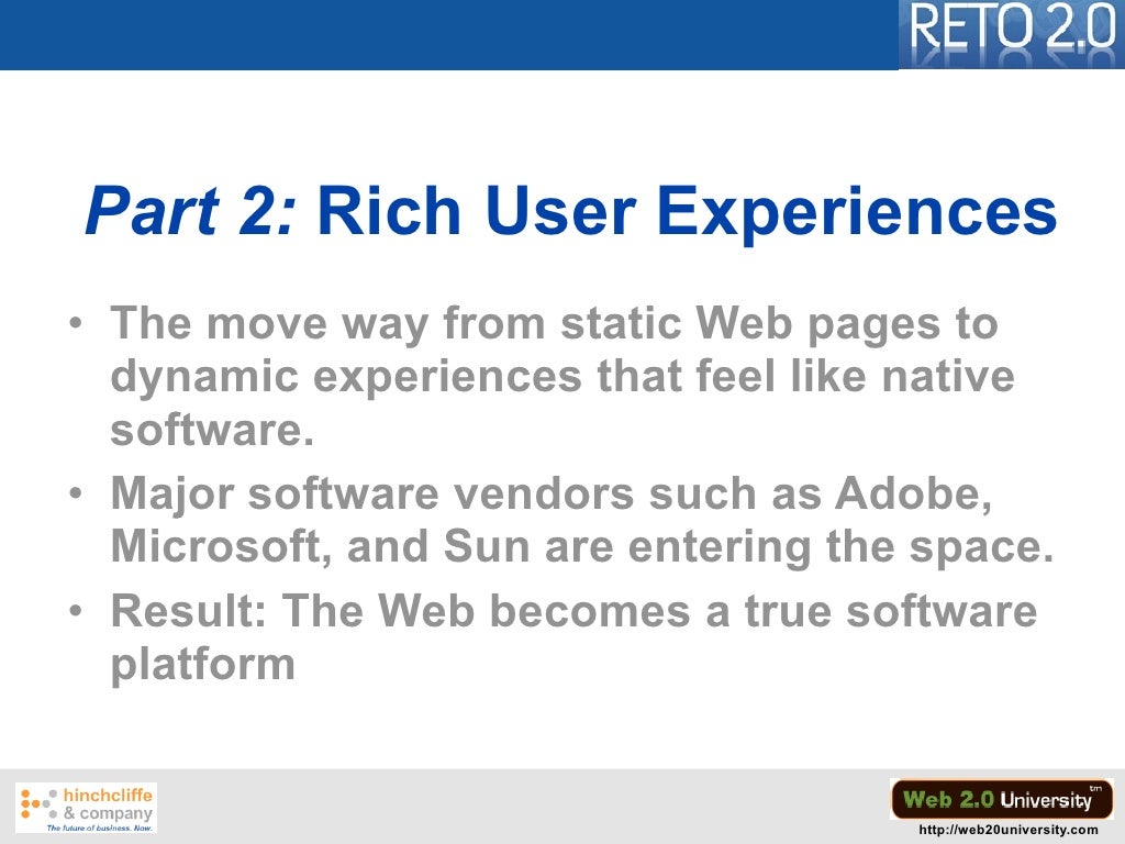 Part 2: Rich User Experiences