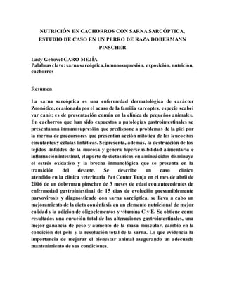 sarna en perros o escabiosis canina | DOCX
