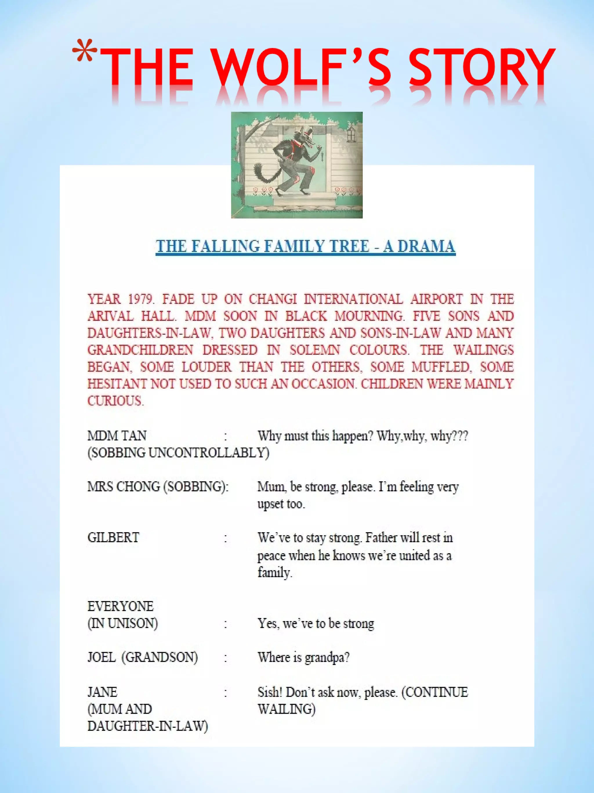 Retold wolf's story presentation slides | PDF