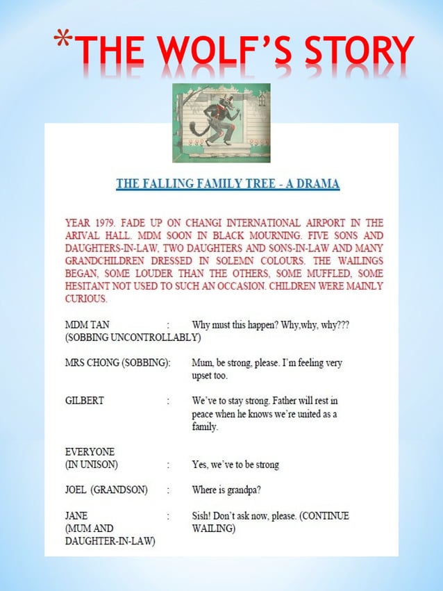 Retold wolf's story presentation slides | PDF