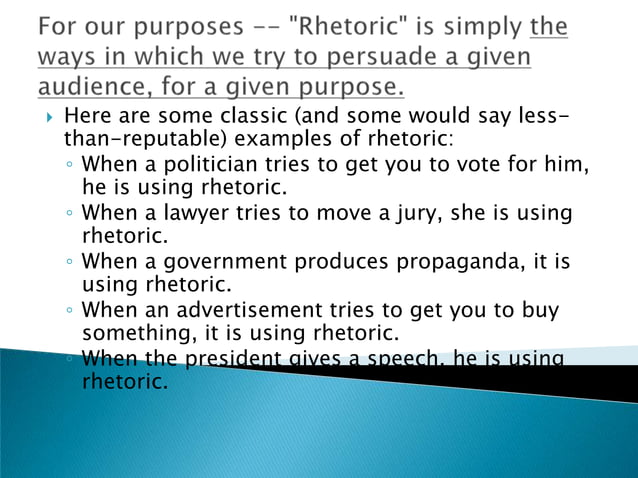 A Short Introduction to Rhetoric | PPT