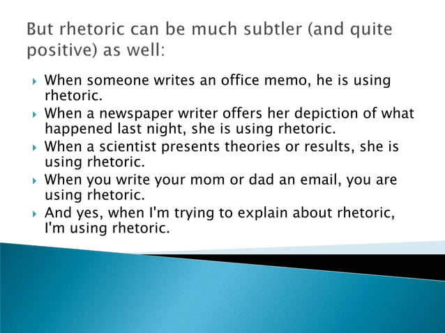A Short Introduction to Rhetoric | PPT