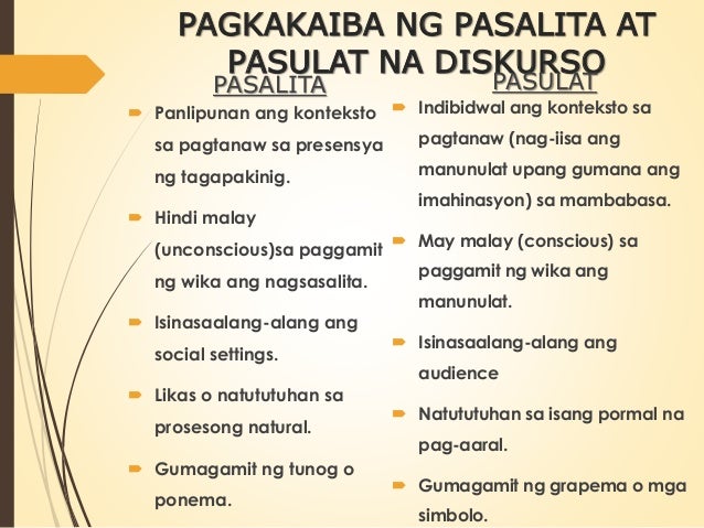 Pagaaral Ng Diskurso Sa Filipino Ang Salitang Diskurso Ay Mula Sa Vrogue