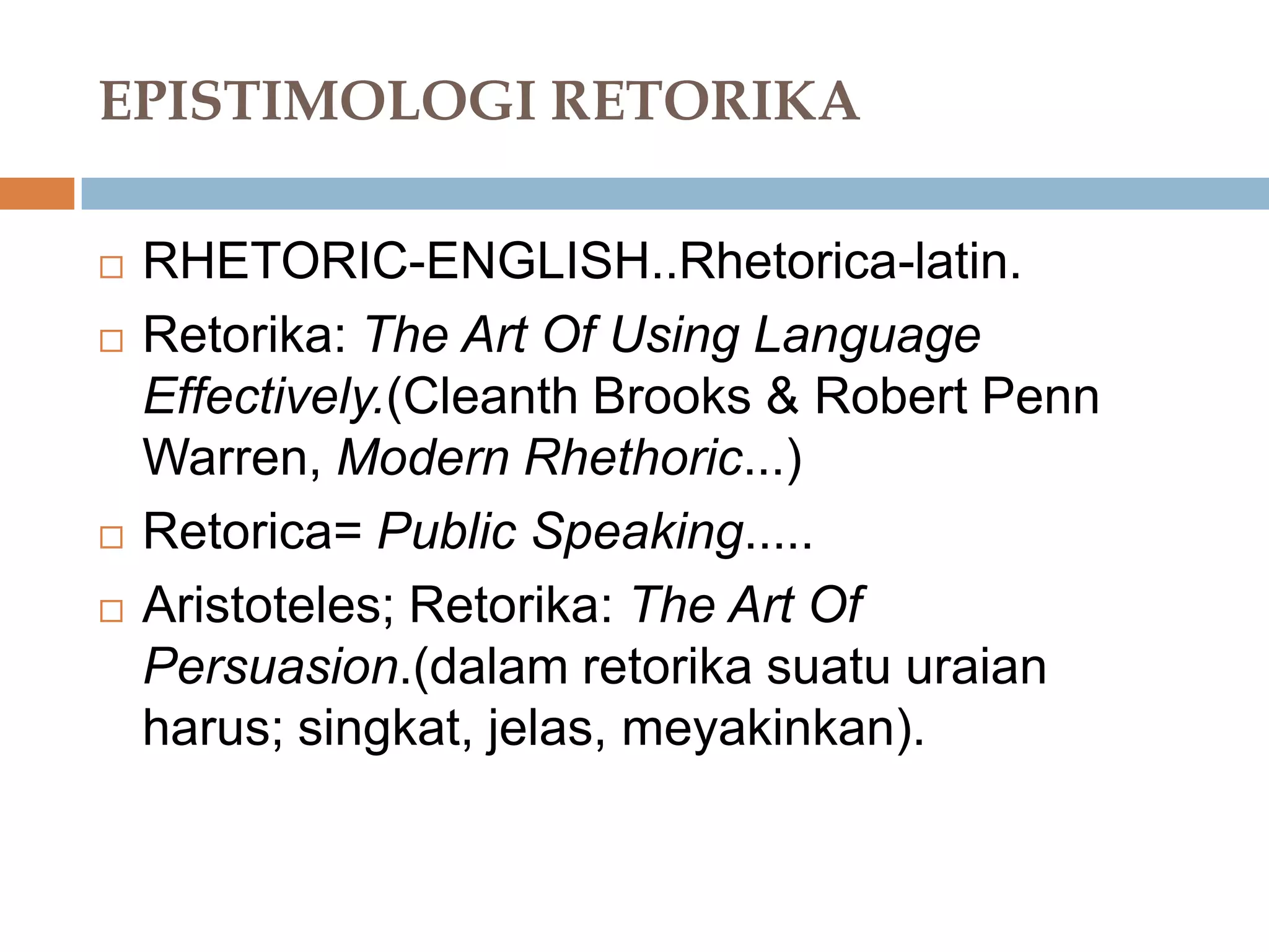 Retorika dakwah | PPTX
