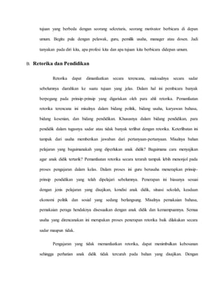 Retorika dan publik speaking | DOCX