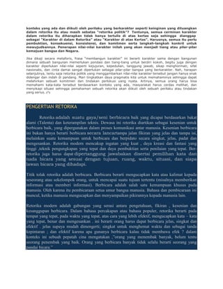 Retorika politik yang berkarakter | DOCX