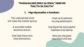 PAGSASALINGWIKA: MASINING NA GAWAIN-RETORIKA | PDF