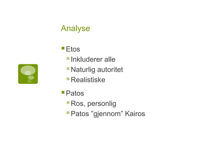 Retorisk analyse | PPT