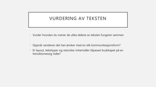 Retorisk analyse av reklame | PPTX
