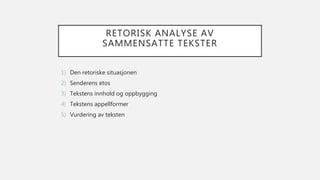 Retorisk analyse av reklame | PPTX