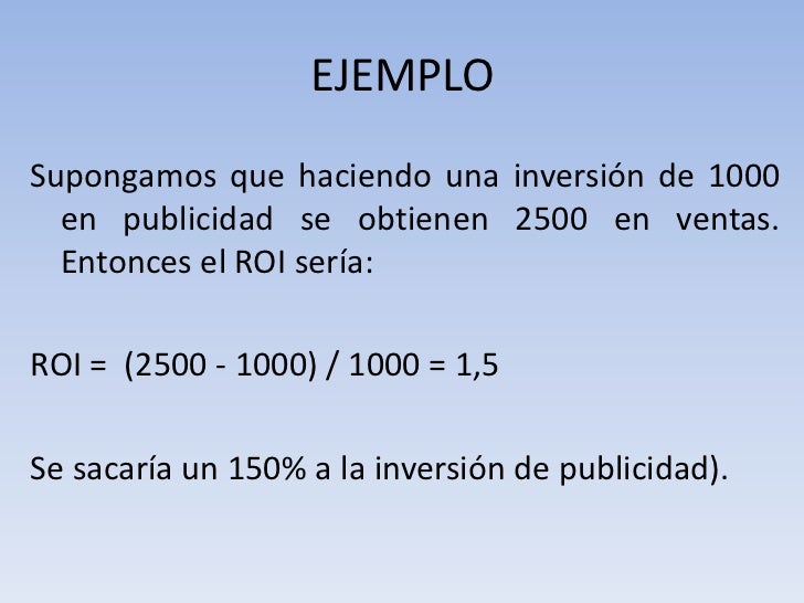 Retorno de la inversion