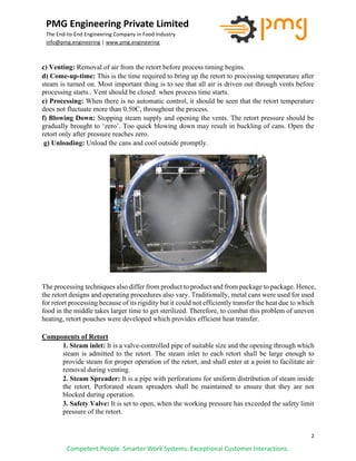 Retorting Technology - Operating Principle, Components of Retort, Types ...