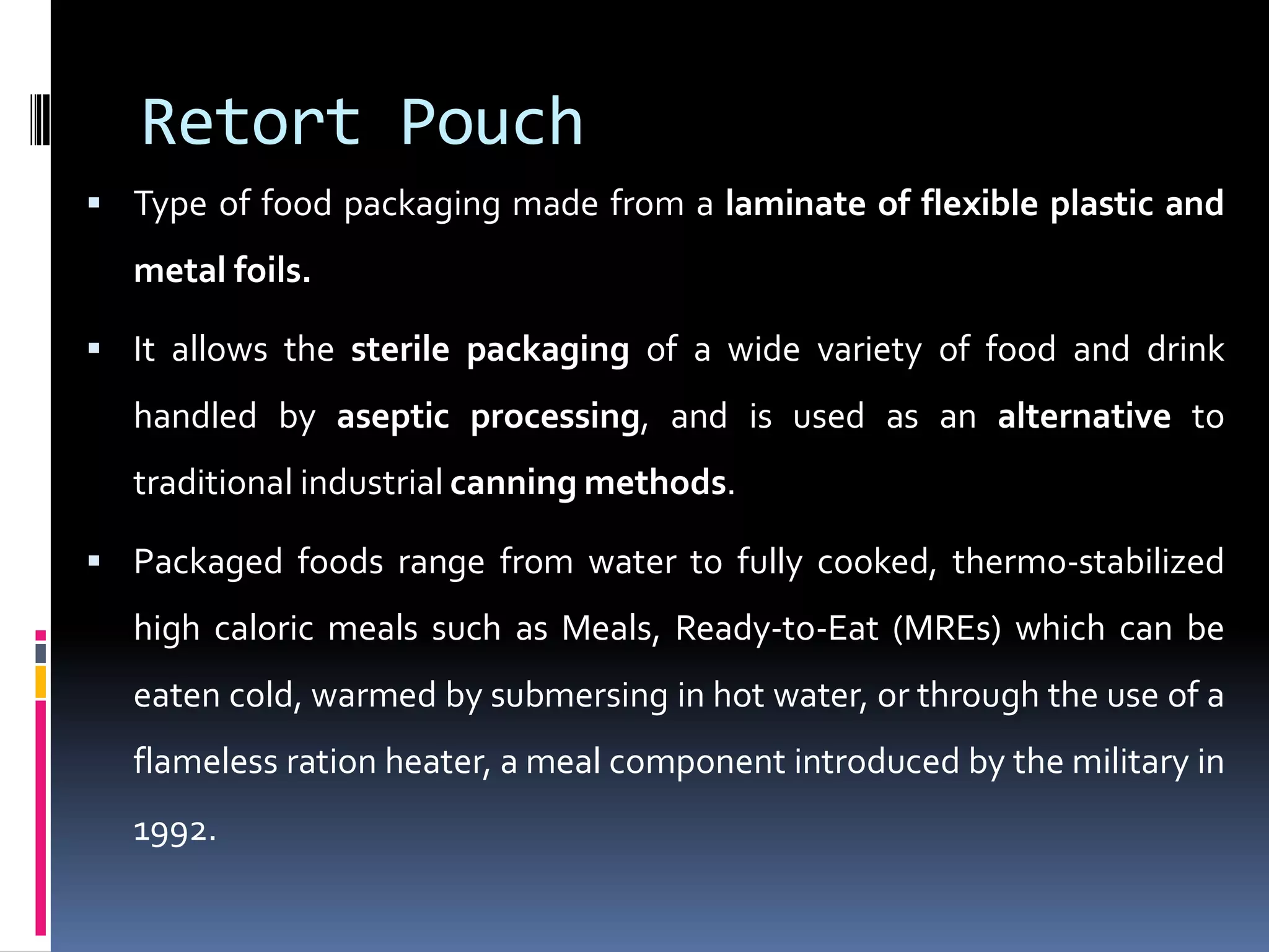 Retort pouch packing, aseptic packaging | PDF