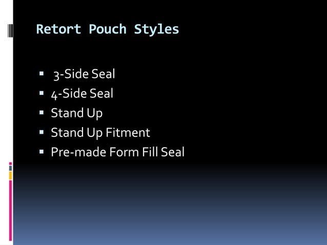 Retort pouch packing, aseptic packaging | PPT