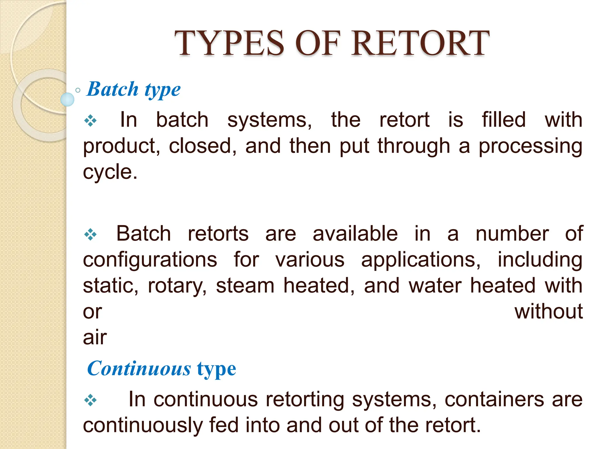 Retort Processing and Equipment's for it | PPTX