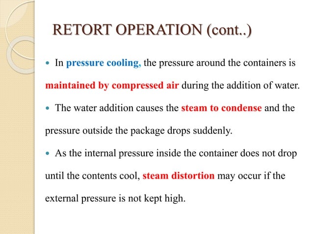 Retort Processing and Equipment's for it | PPTX | Chemistry | Science