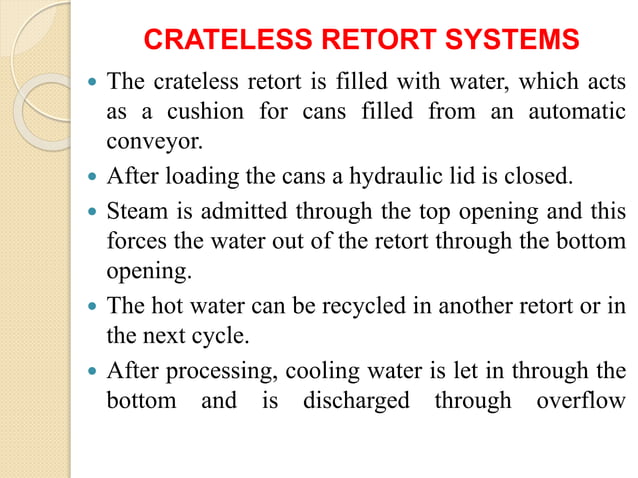 Retort Processing and Equipment's for it | PPTX | Chemistry | Science