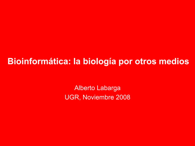 Retos de la Bioinformatica | PPT