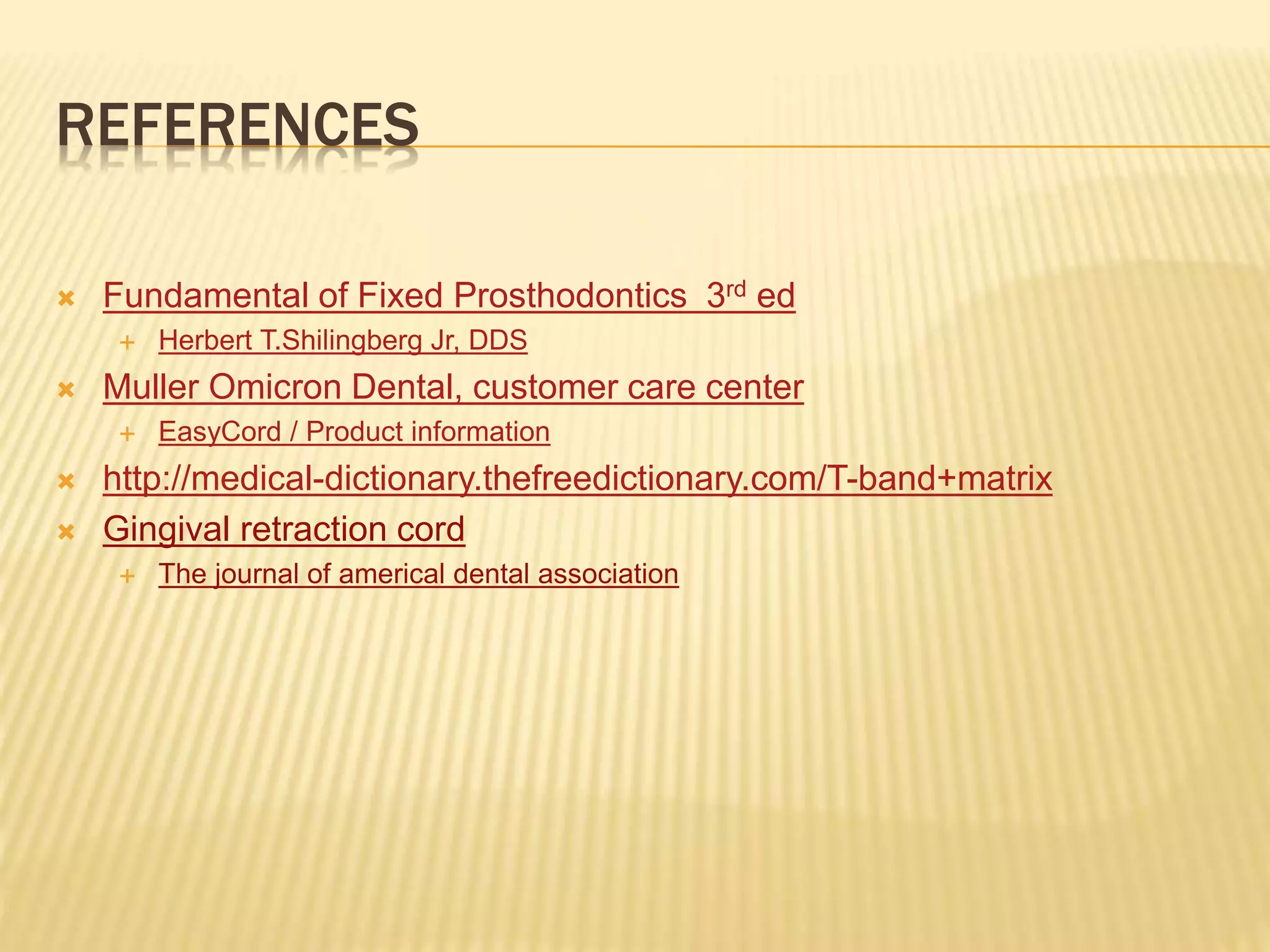 Retraction cords | PPTX