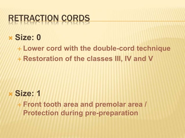 Retraction cords