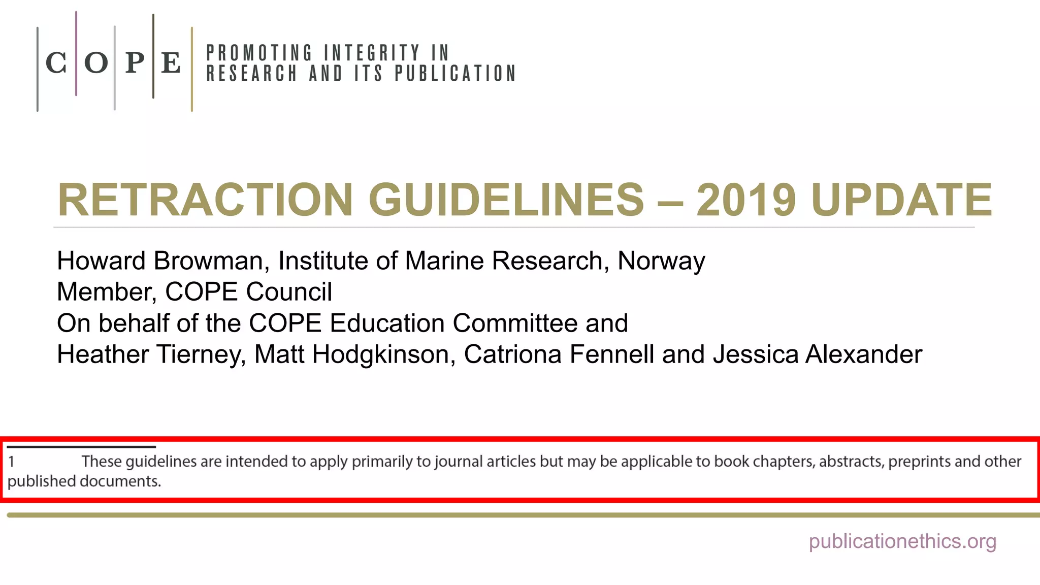 Retraction Guidelines - 2019 Update | PDF