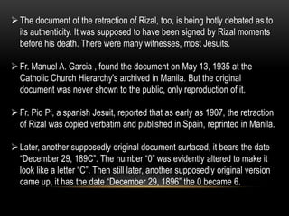 RETRACTION OF RIZAL.pptx