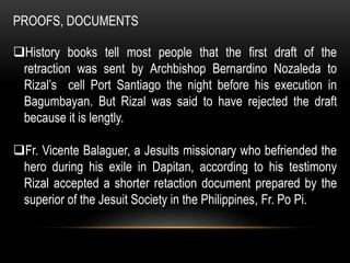 RETRACTION OF RIZAL.pptx