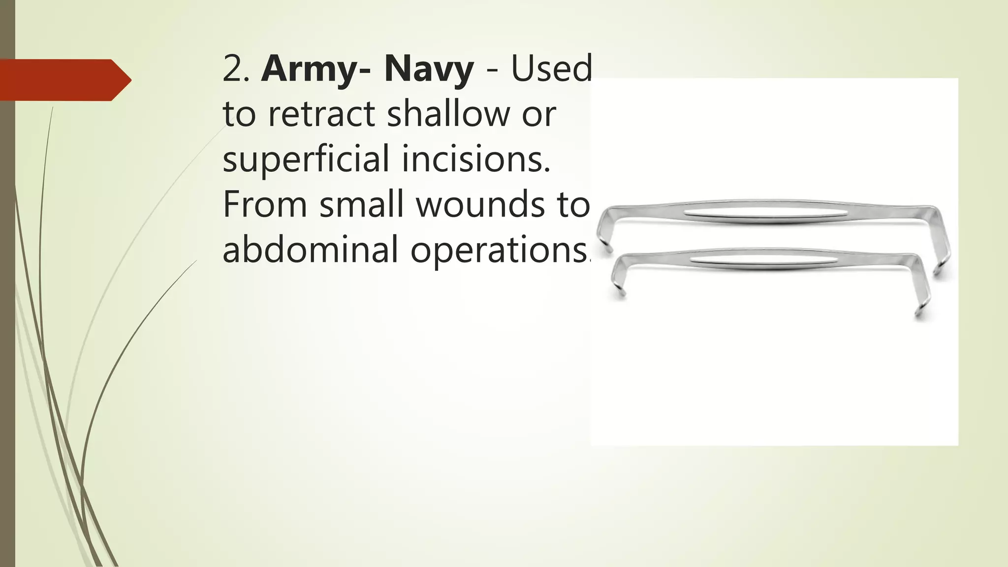 Surgical Retractors and their application | PPTX