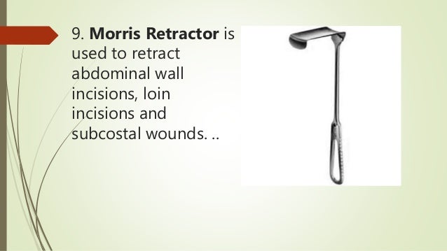 Surgical Retractors and their application