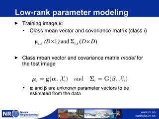 Retraining maximum likelihood classifiers using low-rank model.ppt