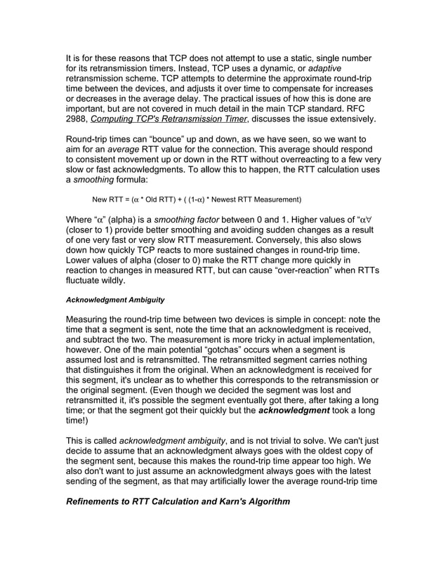 Retransmission Tcp | DOC